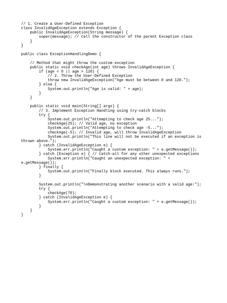Exception Handling | PDF