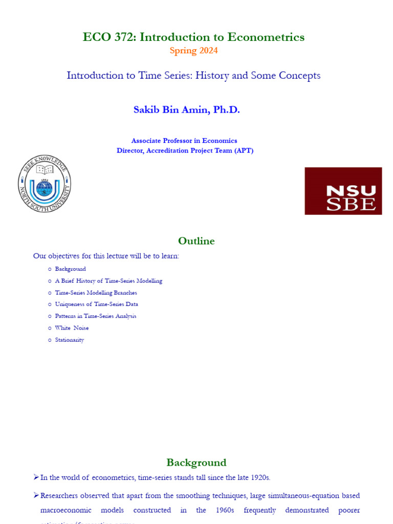Time Series Modelling in Econometrics | PDF | Time Series ...