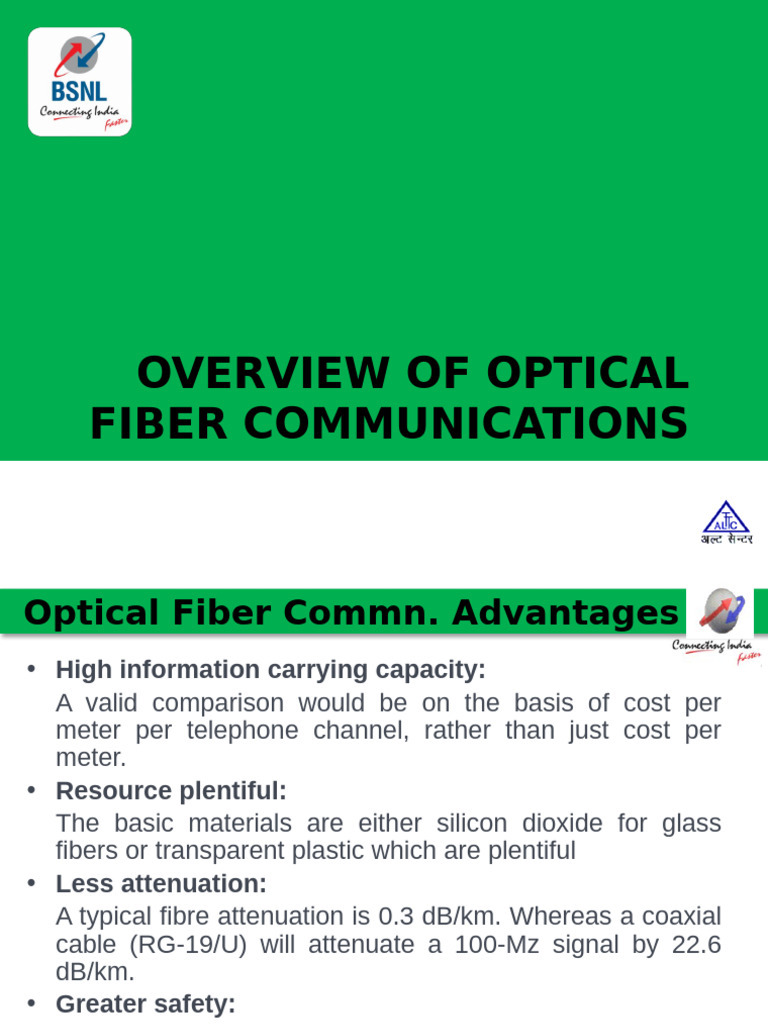 Advantages and Applications of Optical Fiber | PDF | Optical Fiber ...