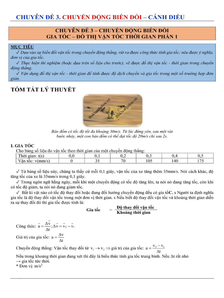 Gia Toc - Do Thi Van Toc Thoi Gian Phan 1 Conv | PDF