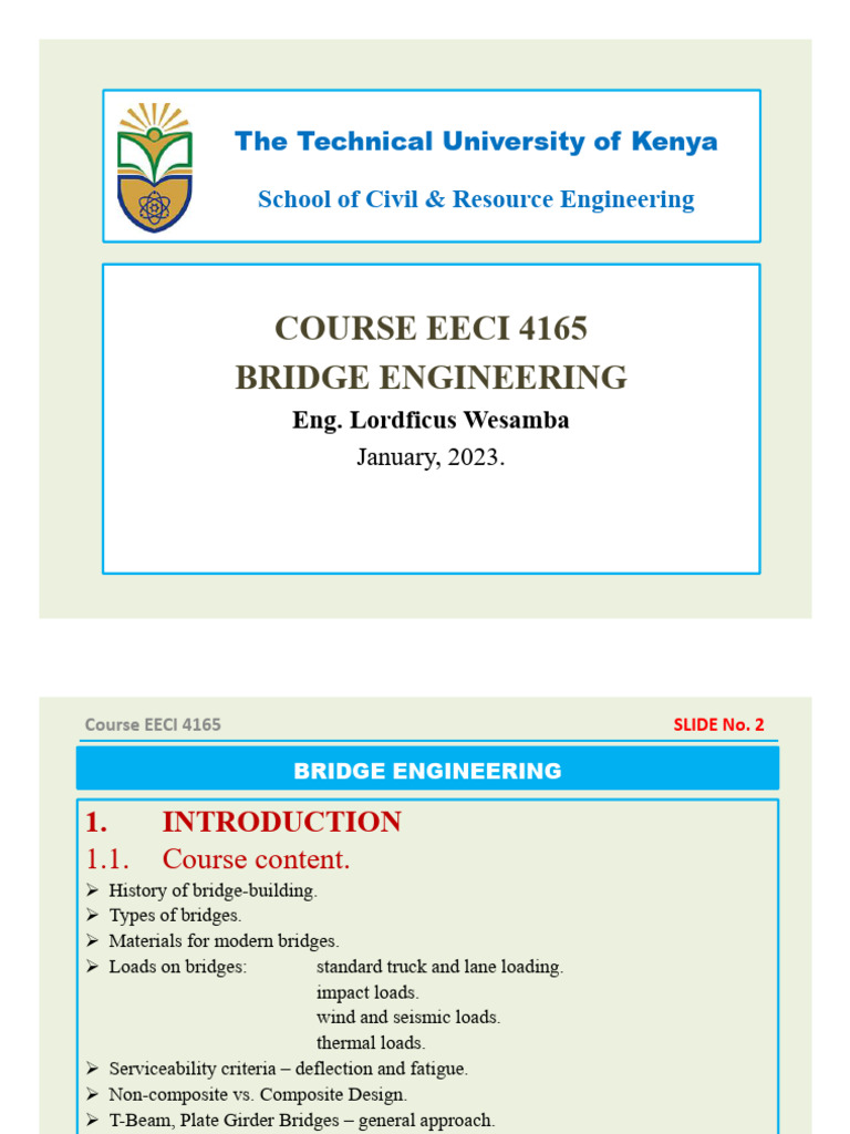 Bridge Engineering Notes - Latest | PDF | Prestressed Concrete | Bridge