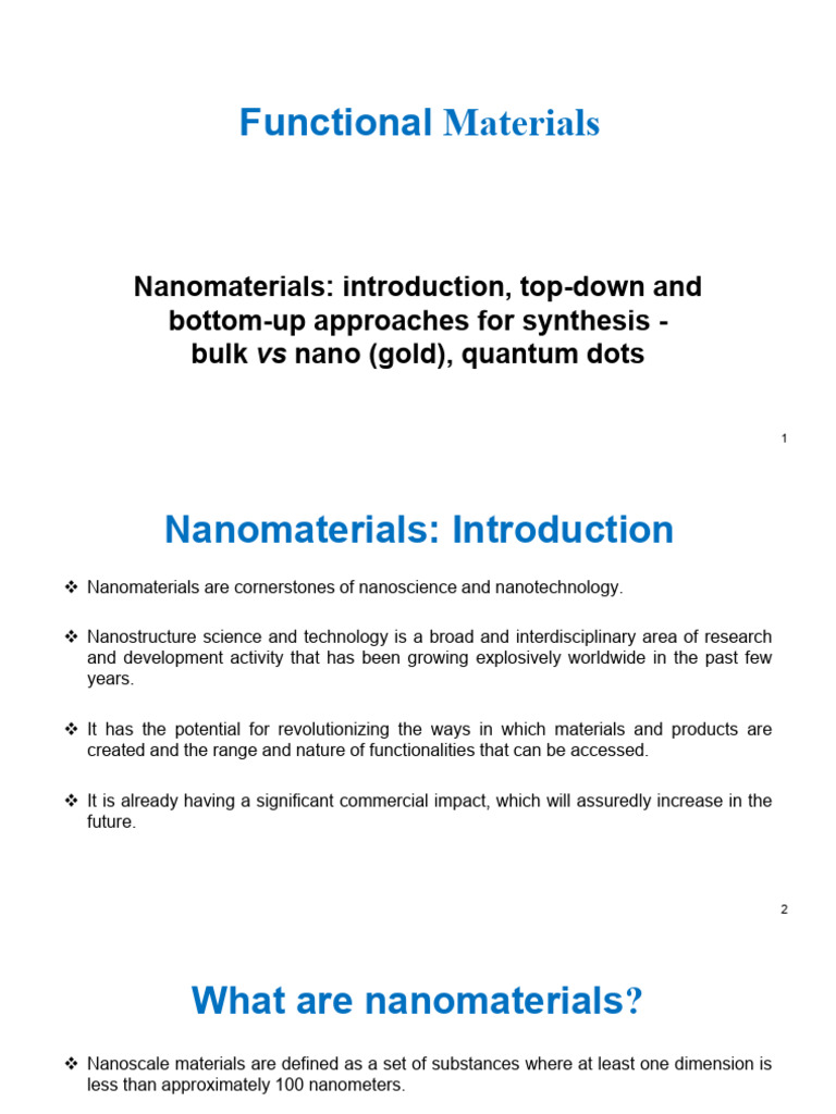 Module 3 Nanomaterial Only | PDF | Nanomaterials | Nanotechnology