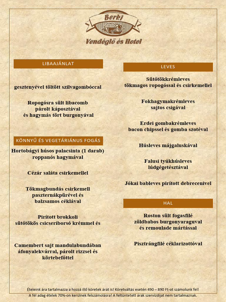 Etlap | PDF