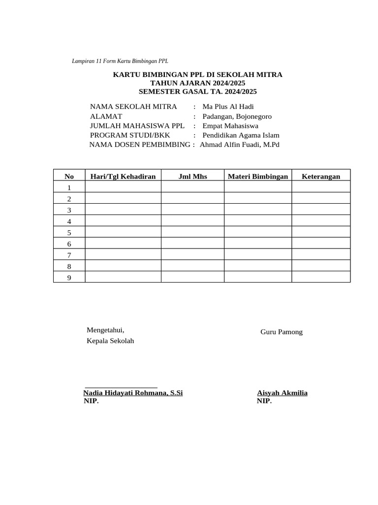 Form Penilaian PPL Pendidikan Agama | PDF