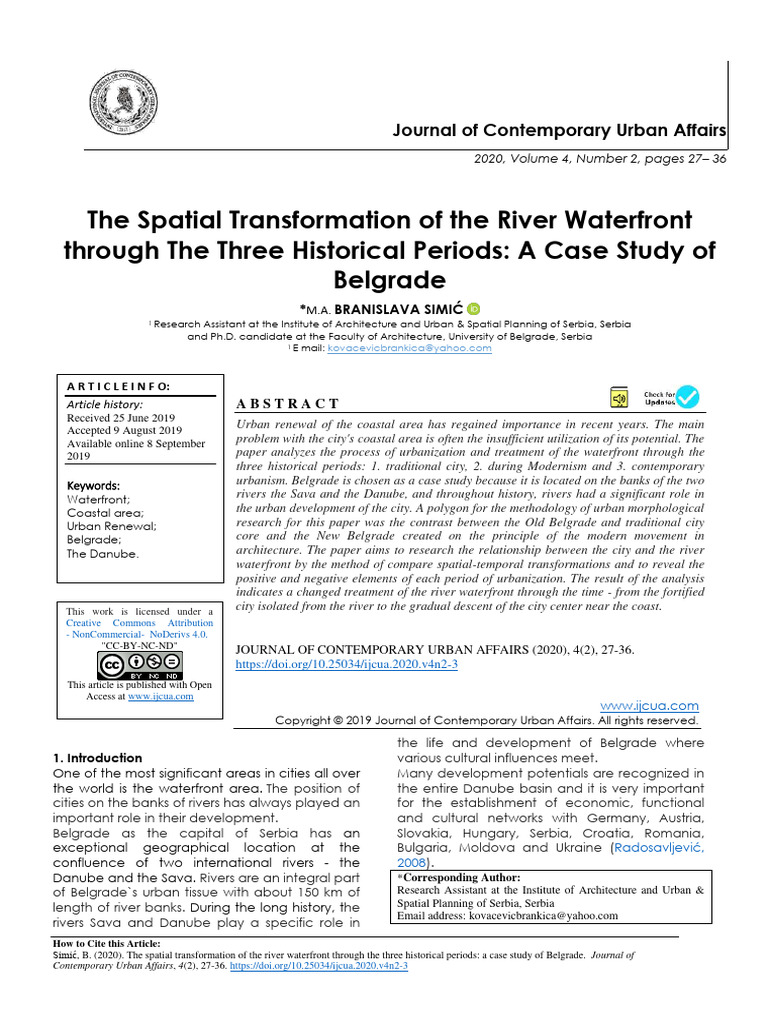 The Spatial Transformation of The River Dcca6fd8 | PDF | Serbia