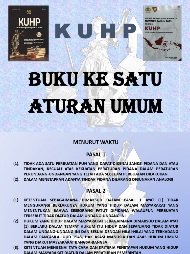 Aturan Umum Tindak Pidana dalam KUHP | PDF