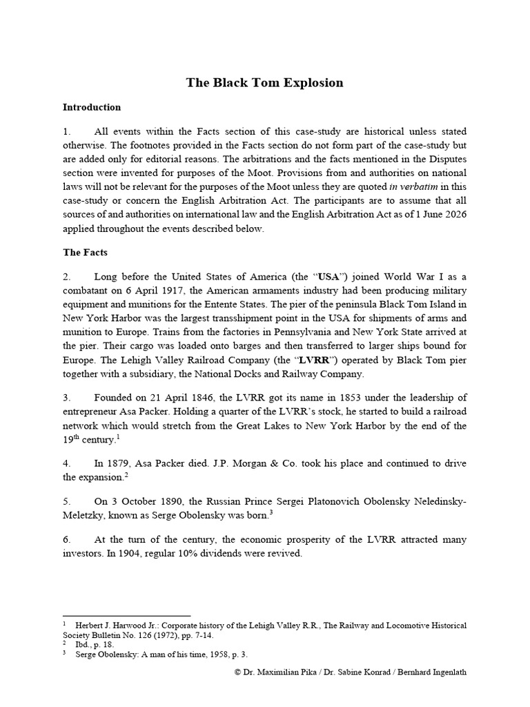 Black Tom Explosion Case Study Overview | PDF