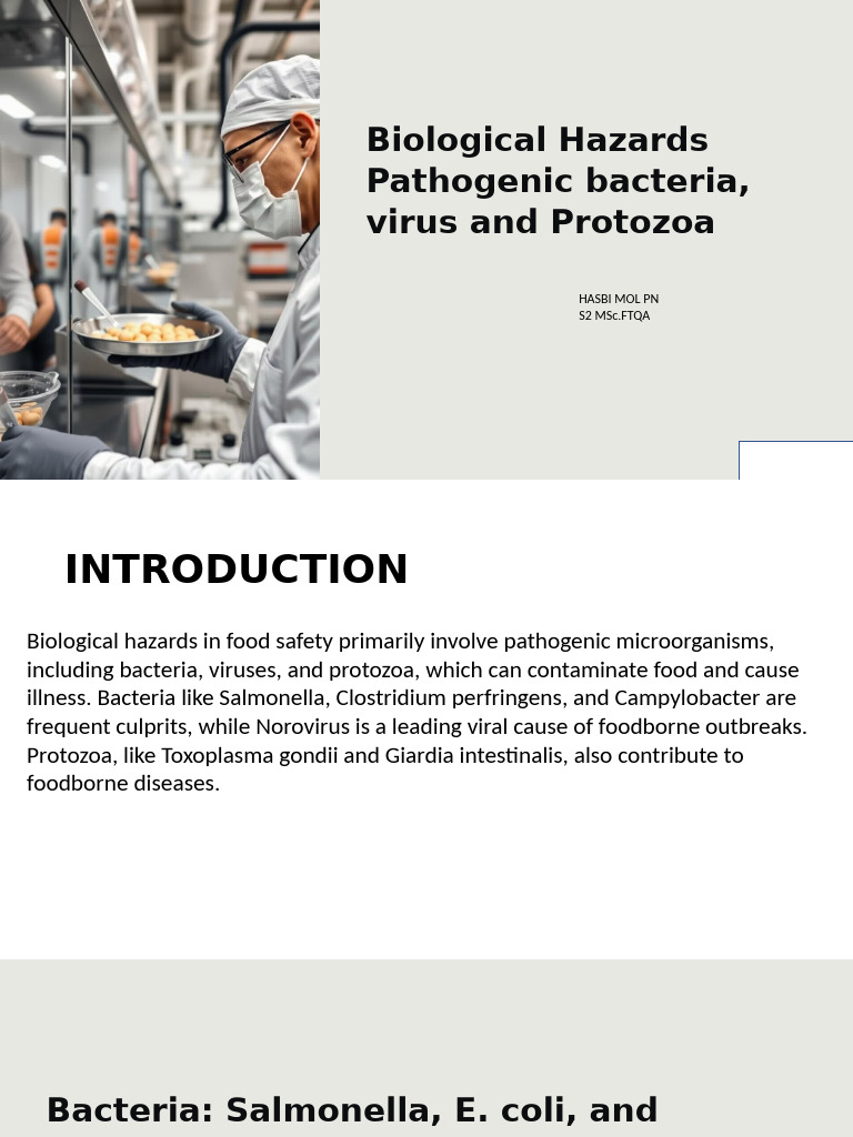 Biological Hazards in Food Safety | PDF | Foodborne Illness | Pathogen