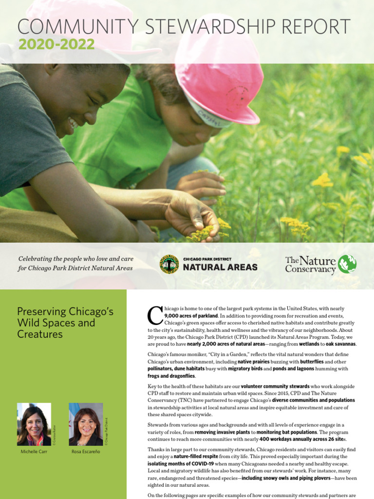 2020-2022 Community Stewardship Report | PDF | Chicago | Landscape