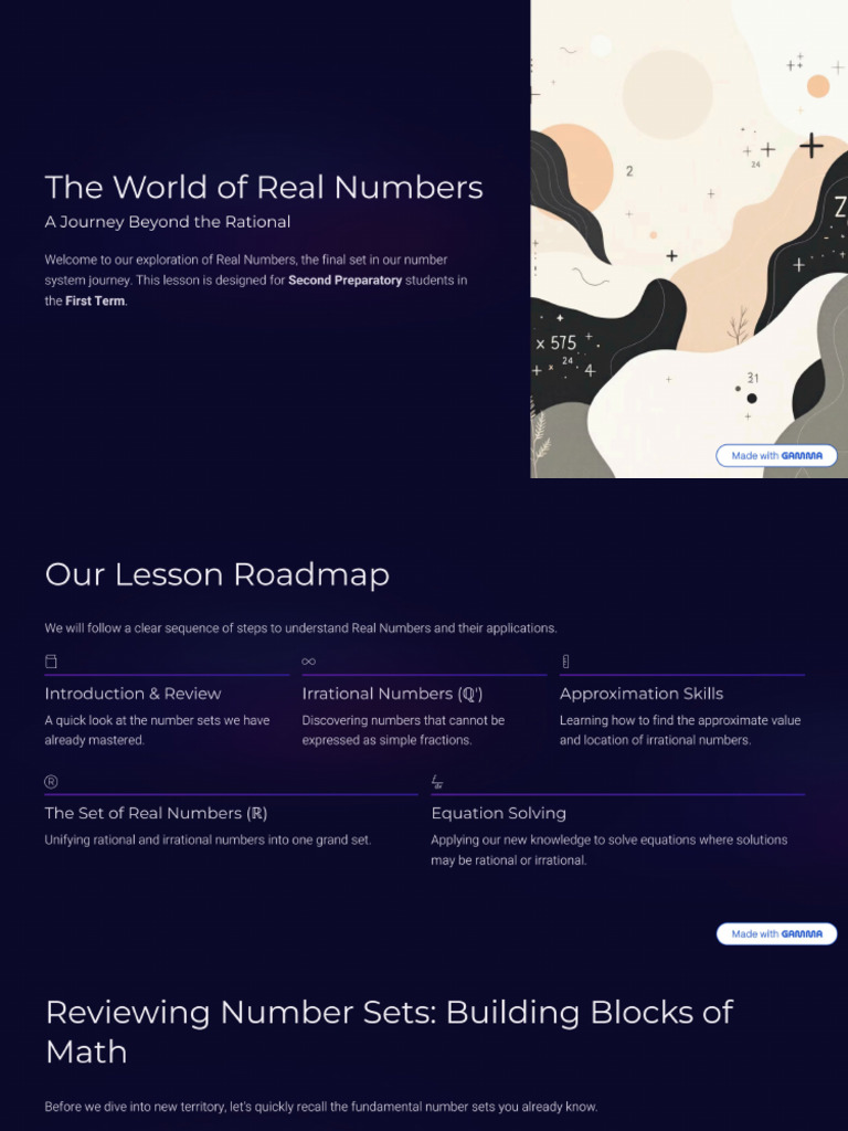 The World of Real Numbers | PDF