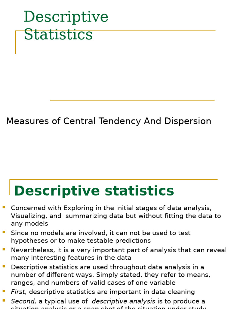 Descriptive Statistics 08-10-2025 | PDF | Mean | Outlier