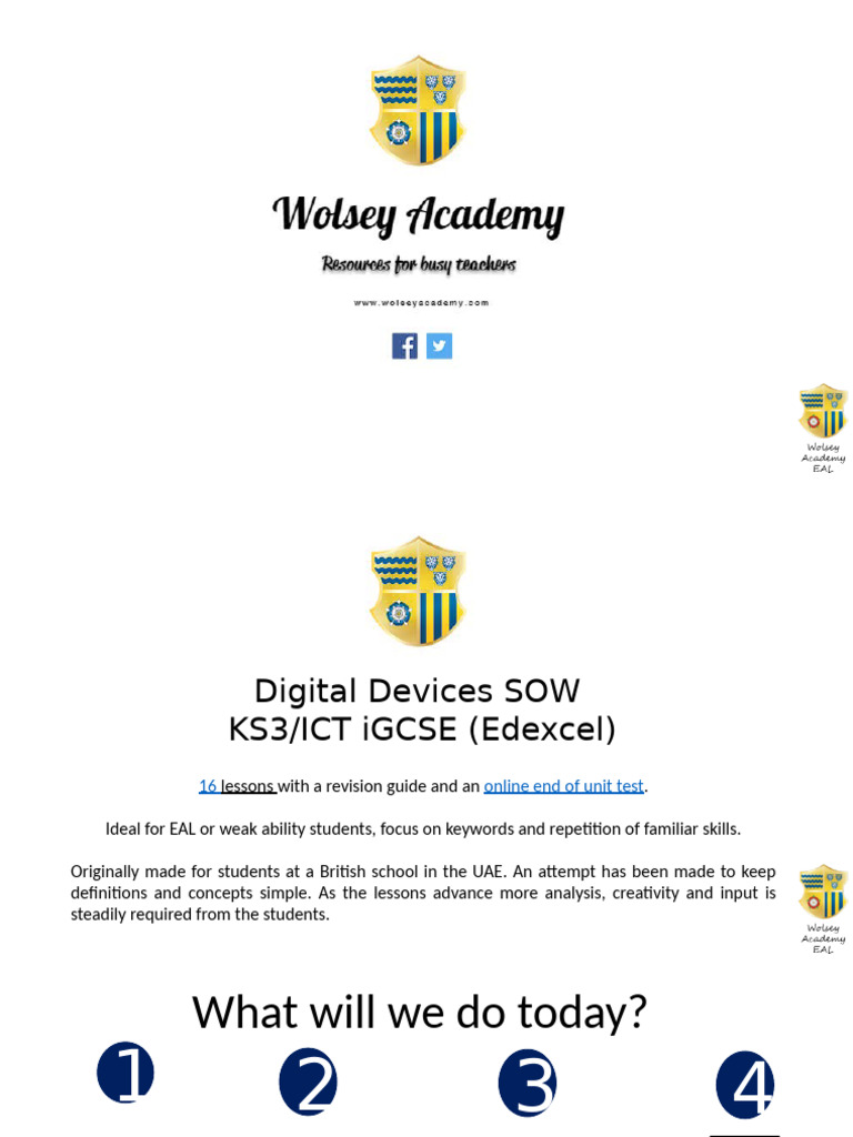 Digital Devices Lesson Plan for EAL Students | PDF | Printer (Computing ...
