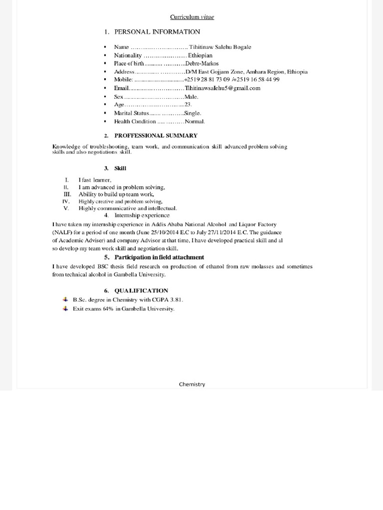 CV Only | PDF