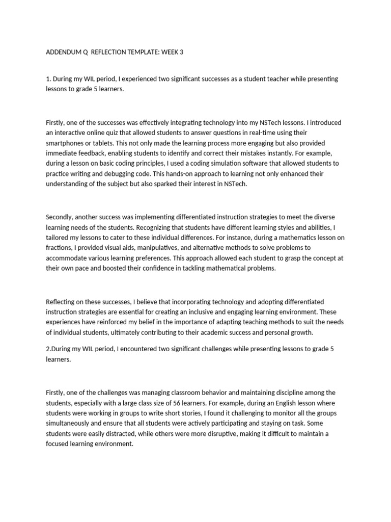 Addendum Q Re | PDF | Learning | Differentiated Instruction