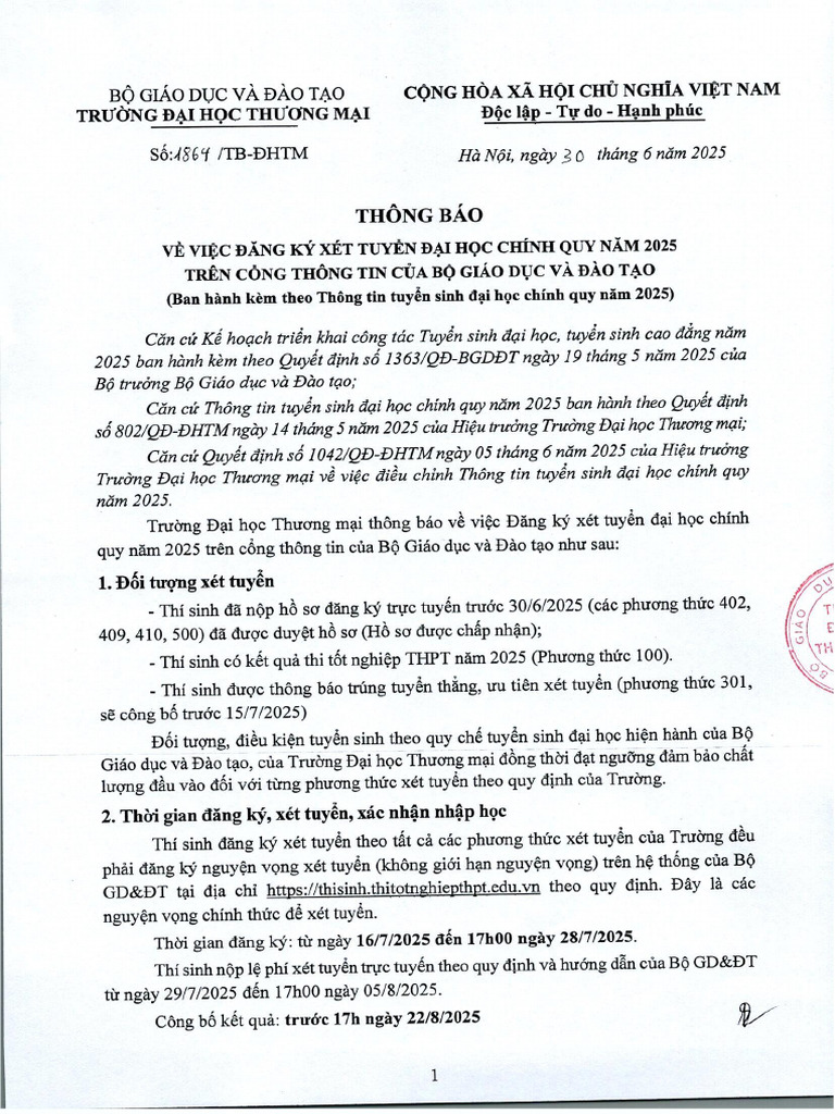 Thong Bao Dang Ky Trên Bo - 1864 | PDF