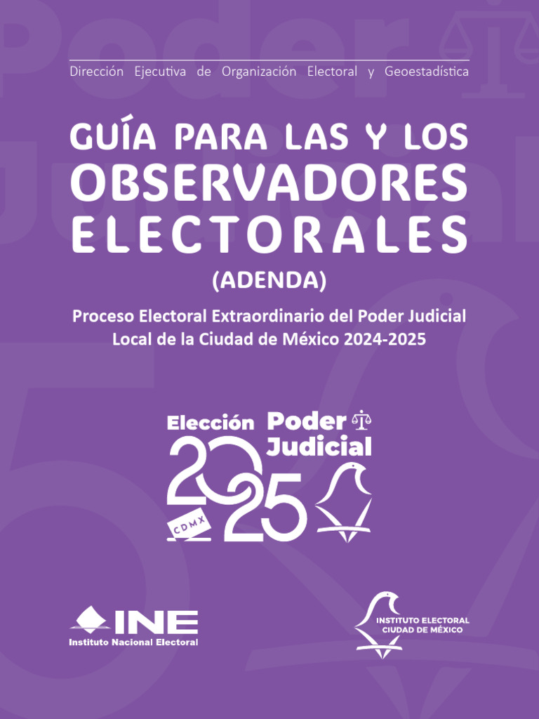 Guía Observadores Electorales 2024-2025 | PDF | Judicaturas | México