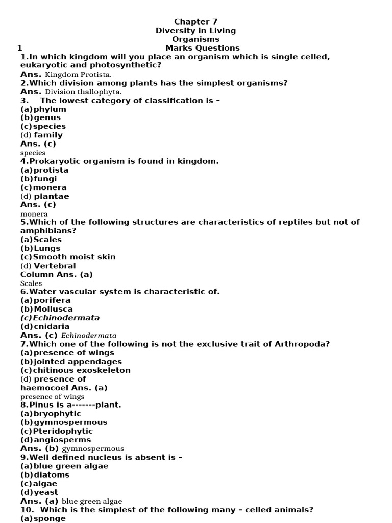 Classification of Living Organisms | PDF | Biology | Plants