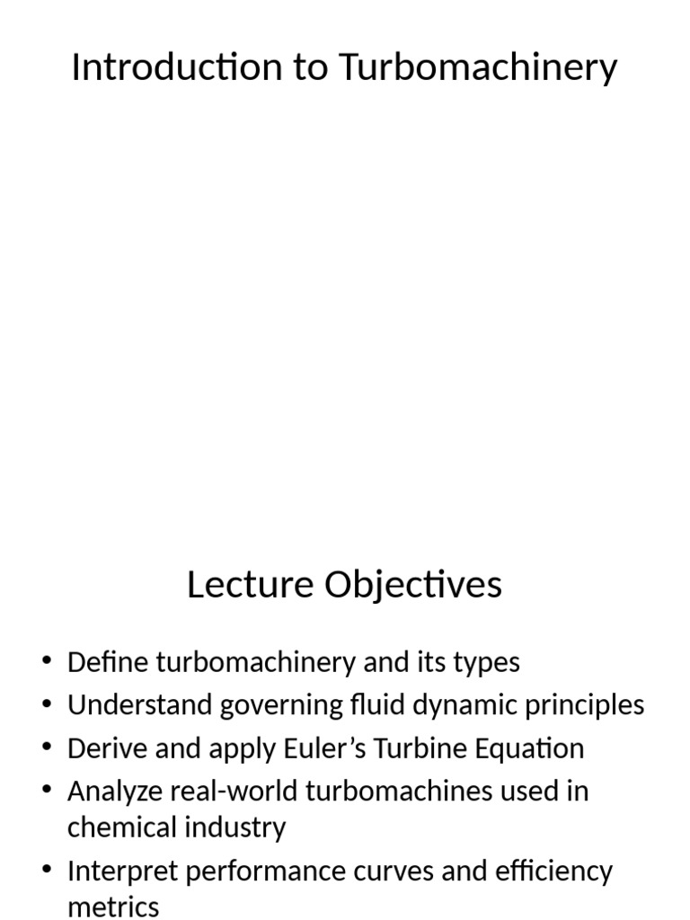 Turbomachinery Lecture | PDF | Turbomachinery | Turbine