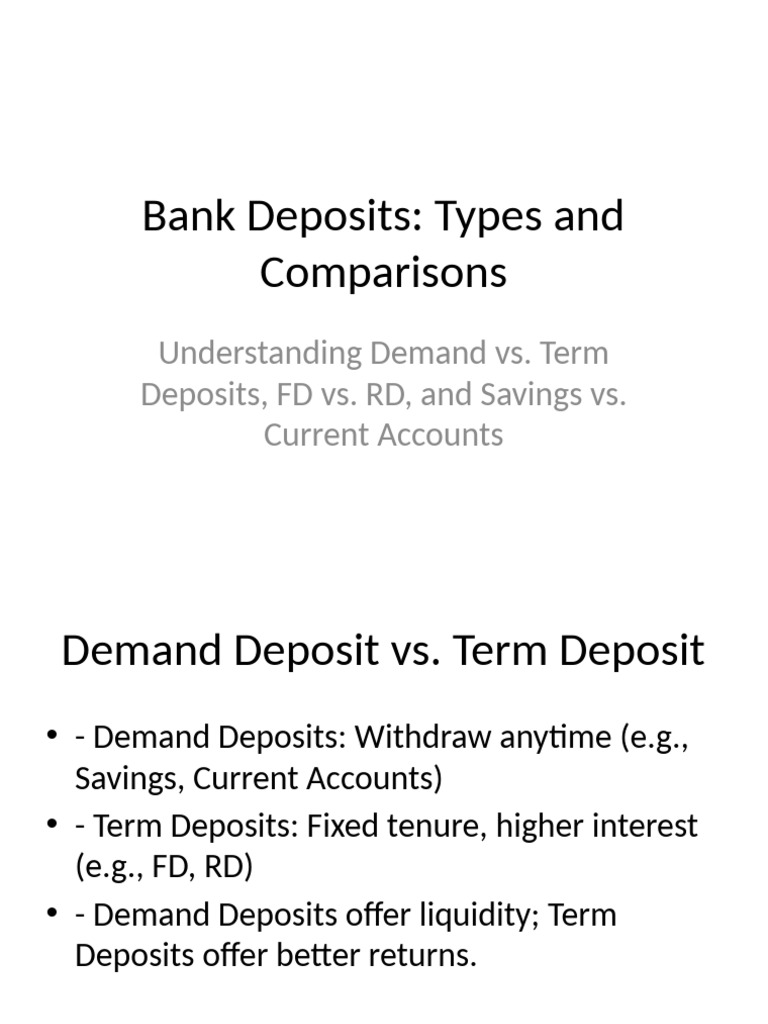 Bank Deposits Presentation | PDF