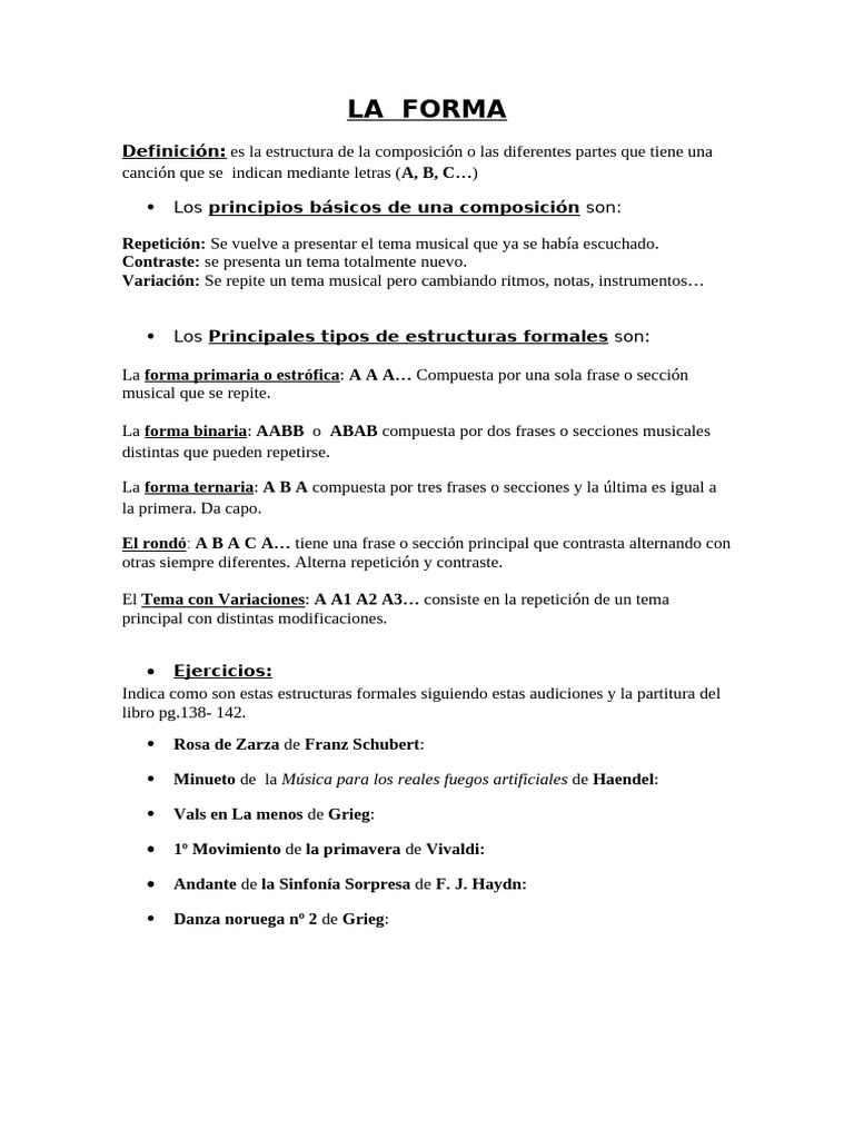 Estructuras Formales en Composición Musical | PDF