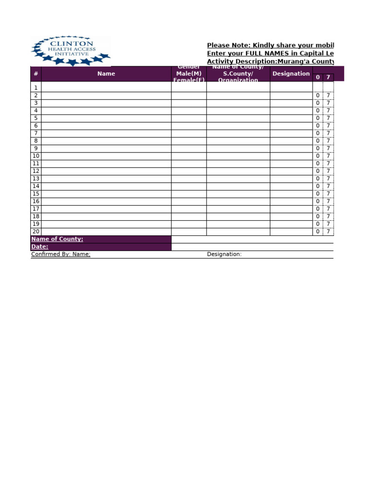 CHAI Registartion Form | PDF