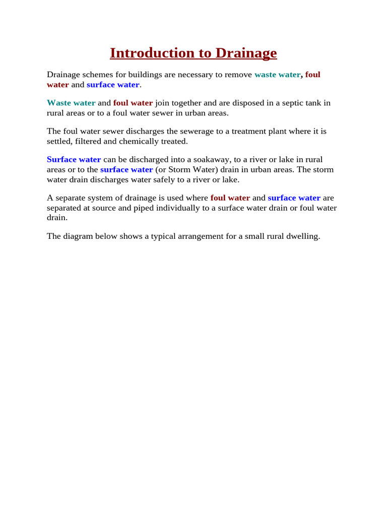 Comprehensive Guide to Drainage Systems | PDF | Septic Tank | Storm Drain