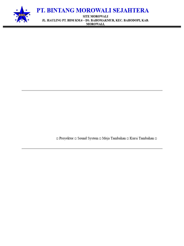 Formulir Peminjaman Ruangan BDM | PDF