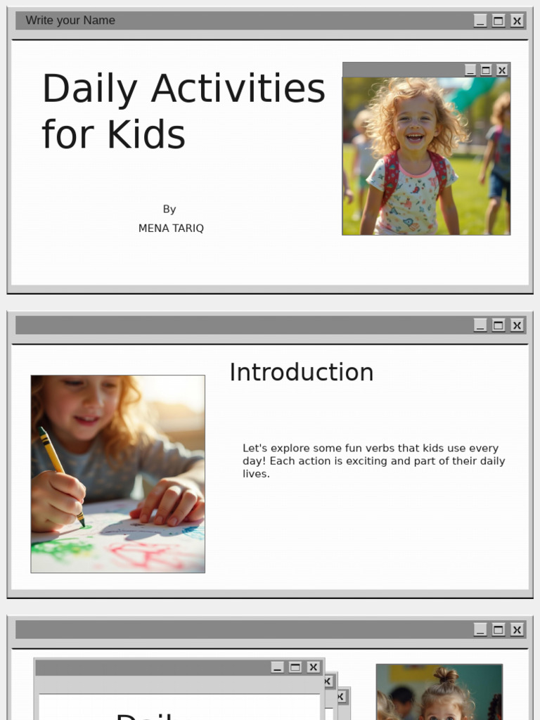 Fun Daily Activities for Kids | PDF