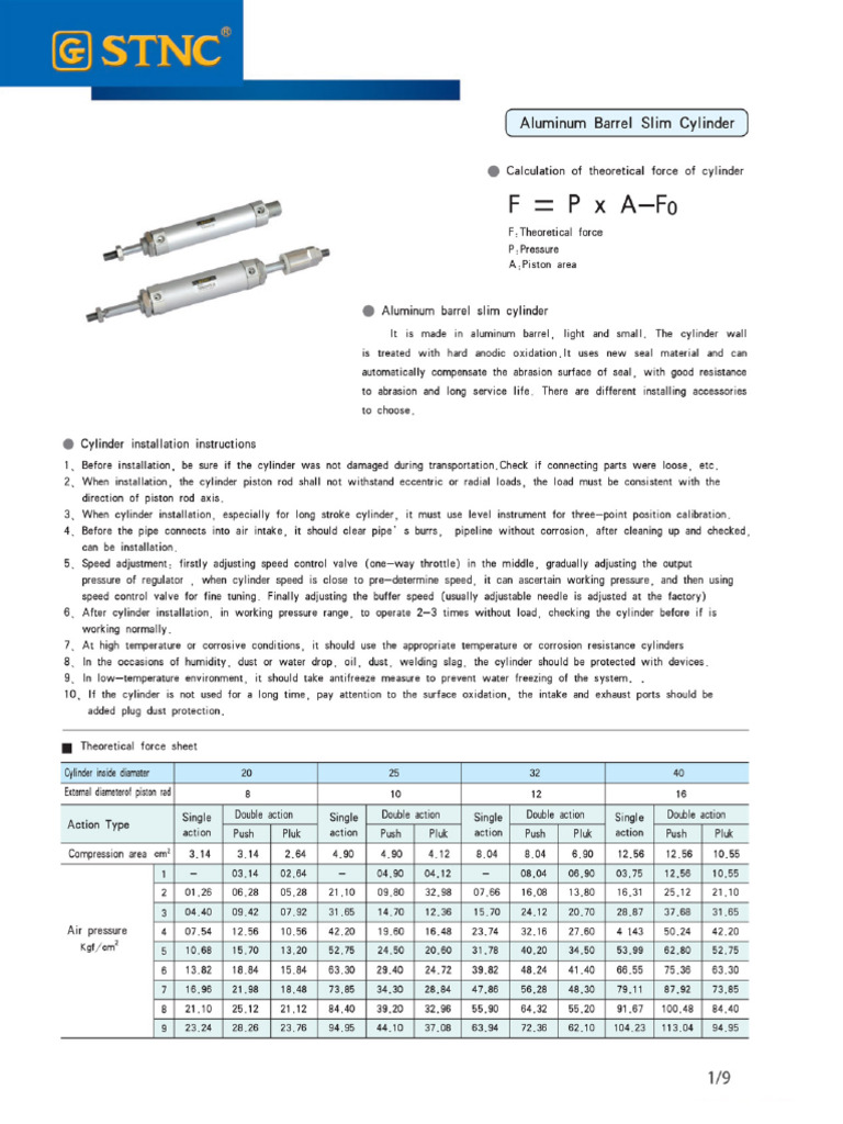 TGM Air Cylinder | PDF