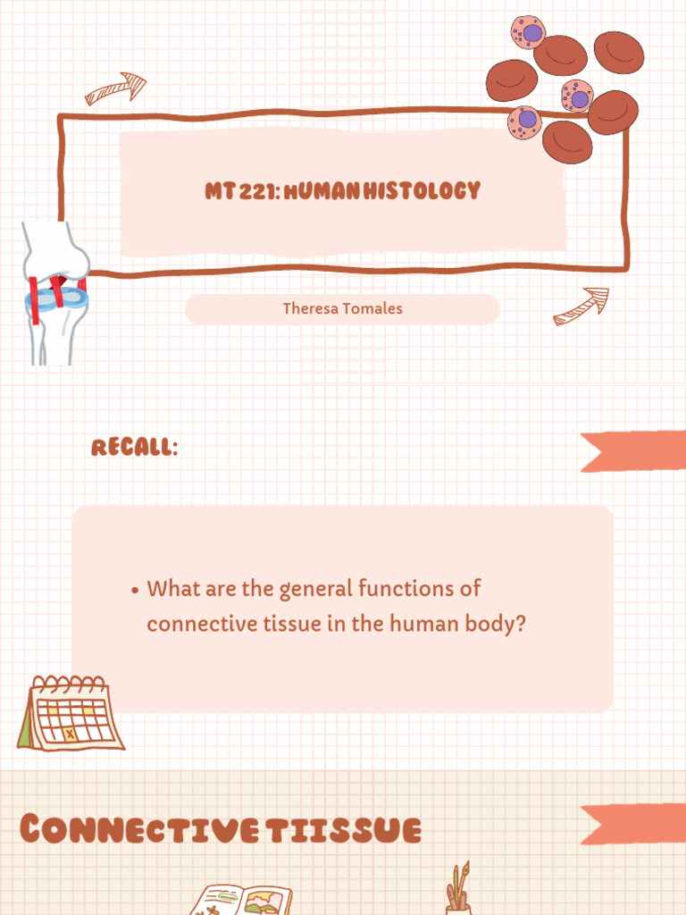 MT 221 - Specialized Connective Tissue | PDF | Bone | Lymphatic System