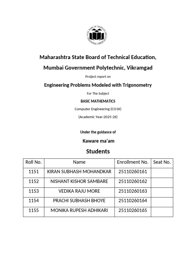 Microproject Math's Fist Page | PDF