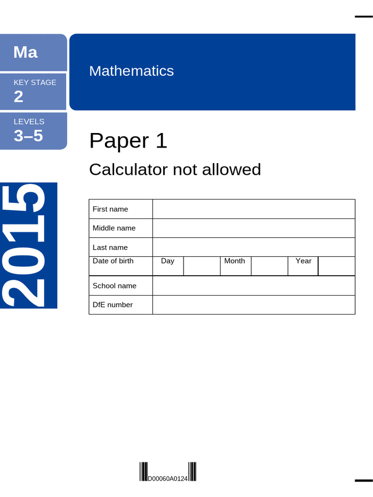 2015 Maths Paper A | PDF | Copyright