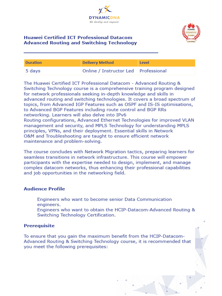 HCIP - Datacom - Advanced Routing Switching Technology | PDF ...