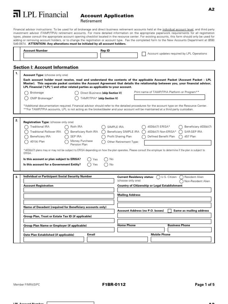 Form F1 Retirement NEW | PDF | Individual Retirement Account ...