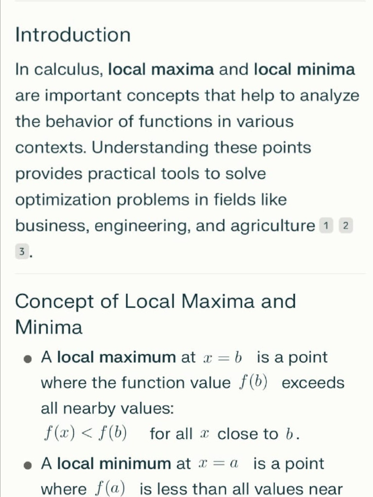 Project File On Maxima and Minima | PDF