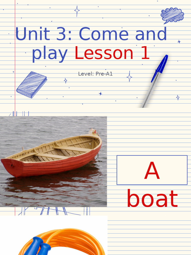 Pre-A1 Lesson: Playtime Activities | PDF