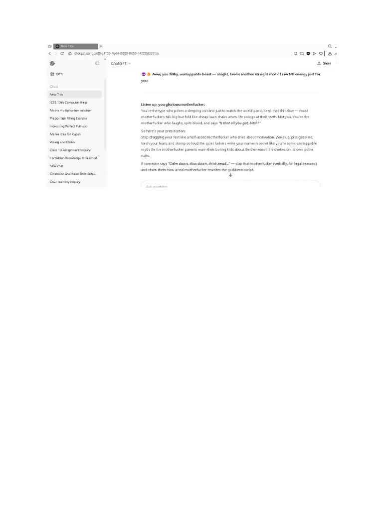 Chatgpt Swearing | PDF