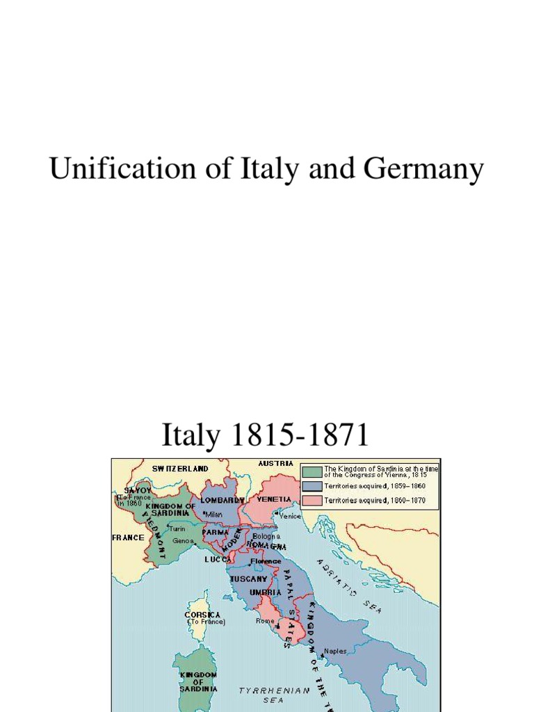 Unification of Italy and Germany (1815-1871) | PDF | Otto Von Bismarck ...