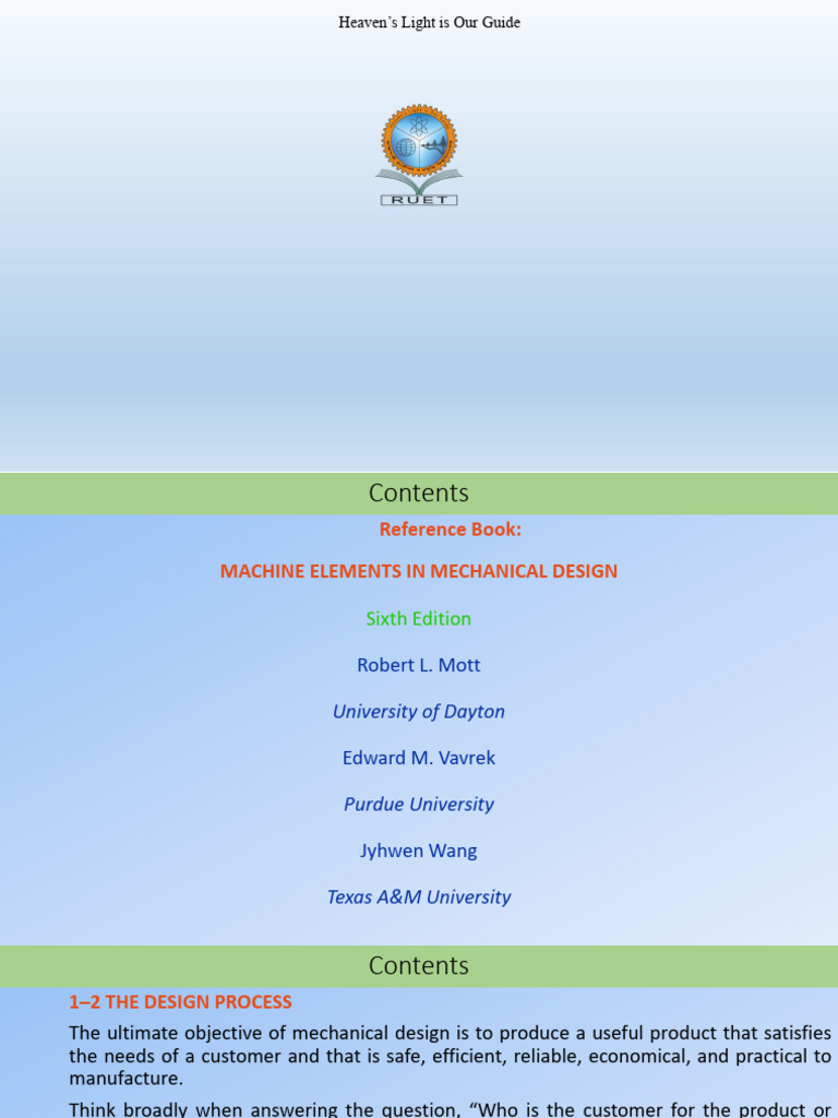 Mechanical Design Process Overview | PDF | Gear | Bearing (Mechanical)