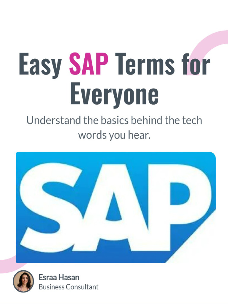 Easy SAP Terms For Everyone - Esraa - Hasan | PDF