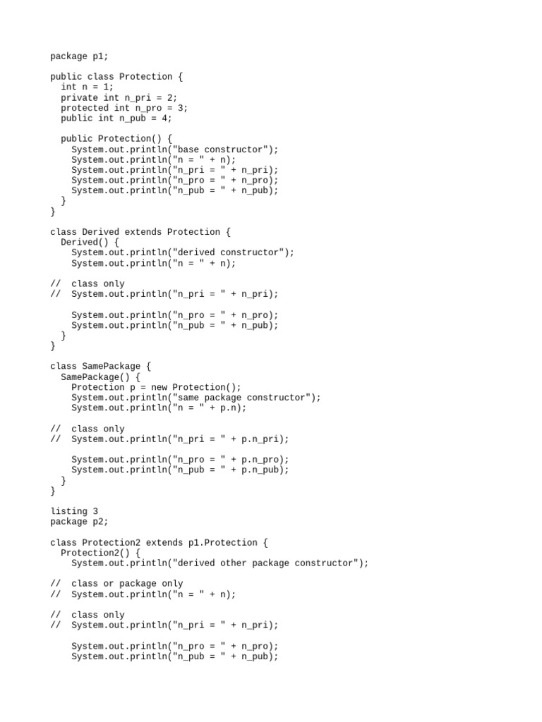 Packages and Access Specifiers | PDF