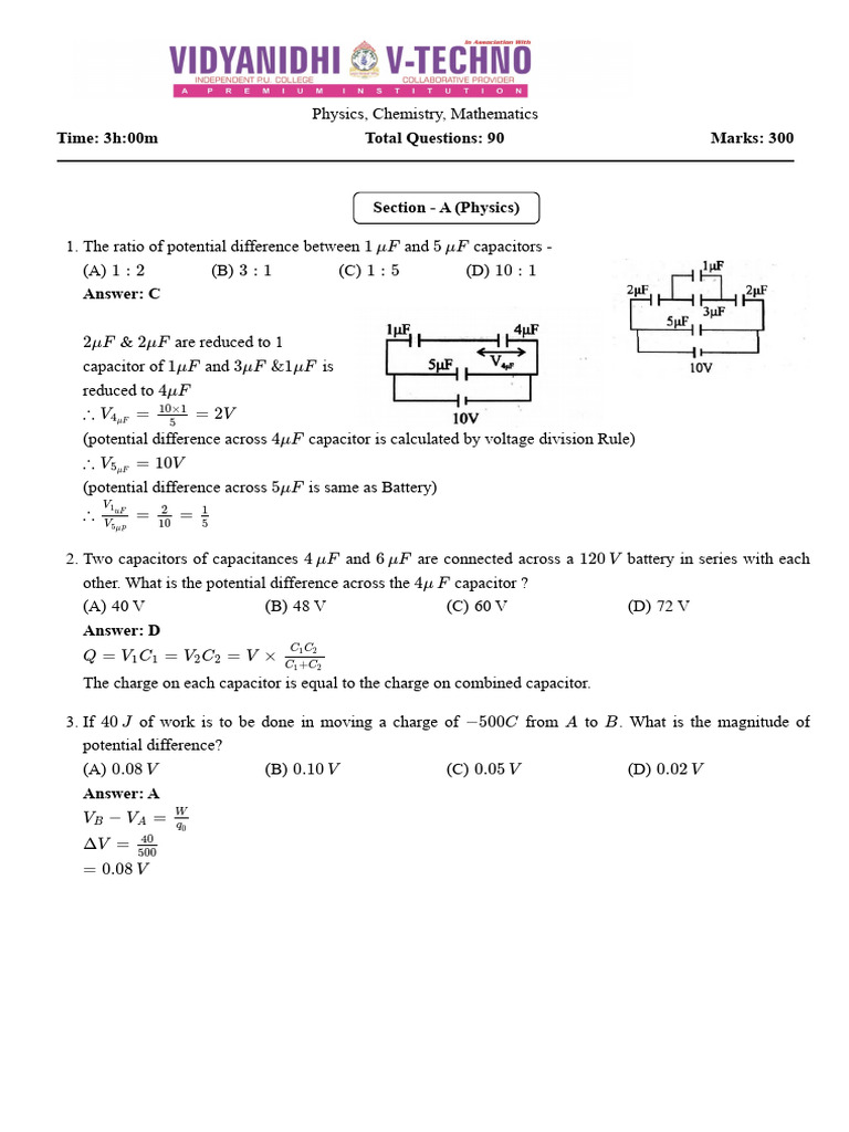 II Pu Jee Regular Solutions | PDF | Anode | Electrochemistry