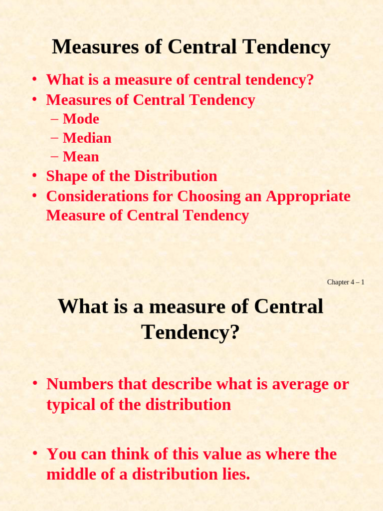 Measures of Central Tendency - Prob | PDF | Mean | Mode (Statistics)