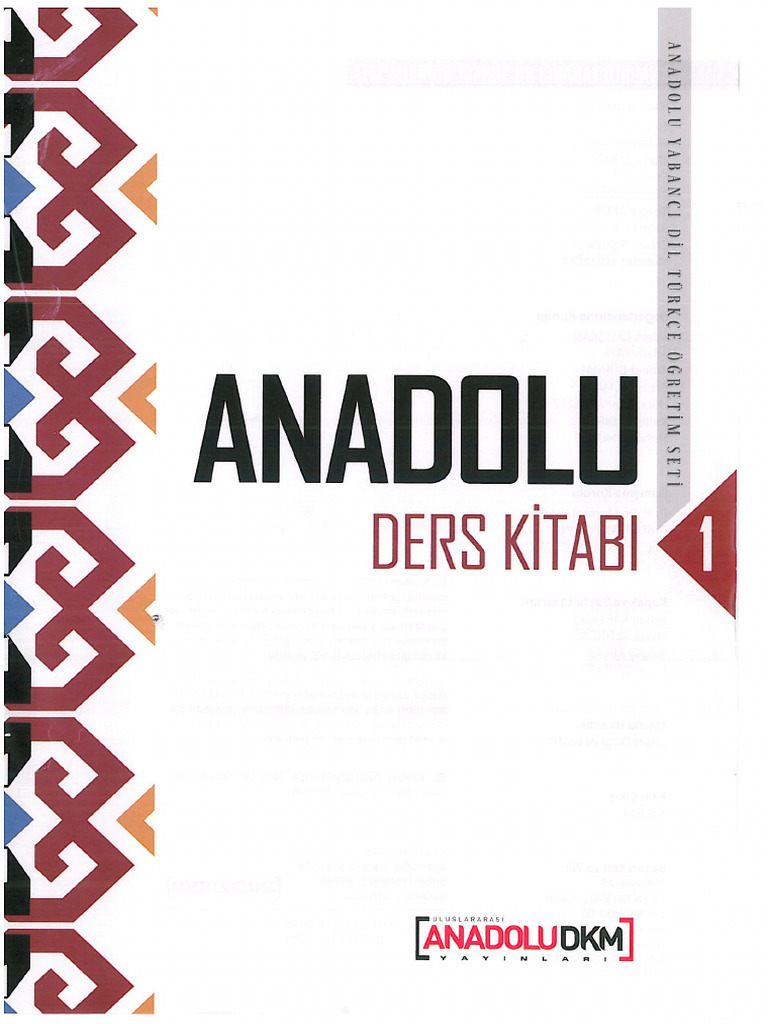 Anadolu Ders Kitabi 1 | PDF