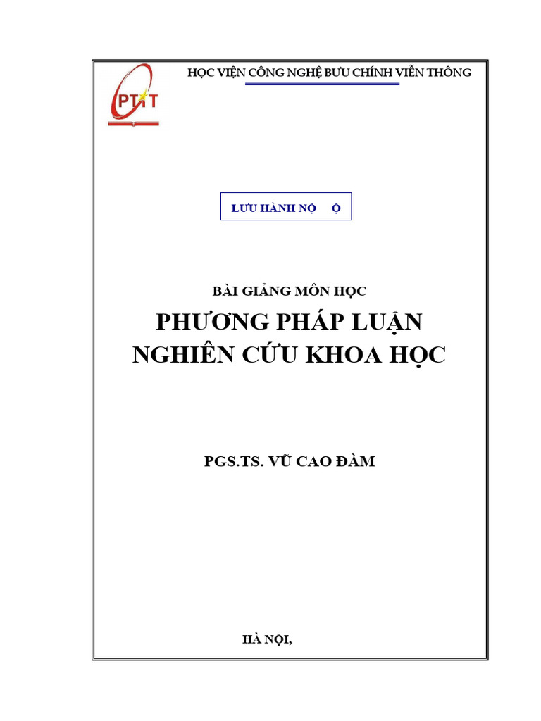 3.2 Bài Giảng Pplnckh (F_2024) | PDF