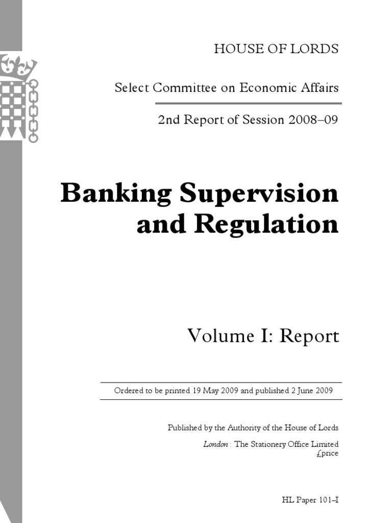 Banking Supervision and Regulation Report | PDF | Securitization ...