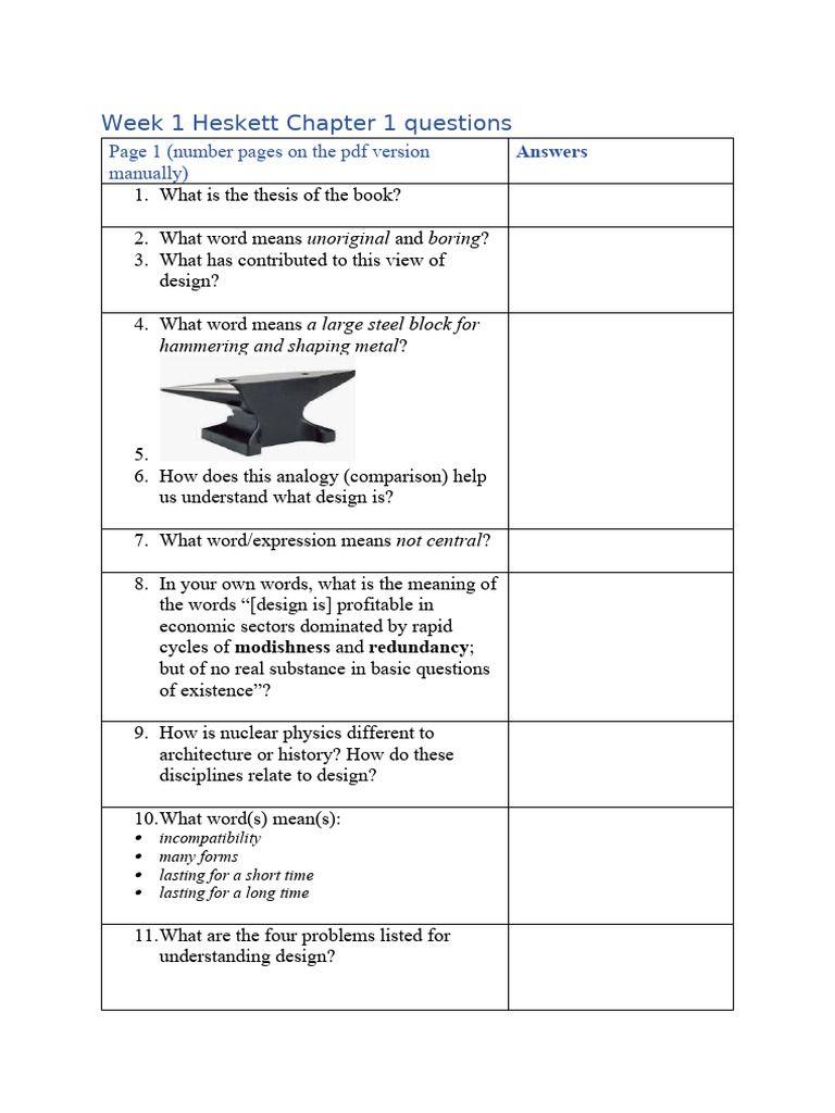 Week 1 Questions - Tagged | PDF