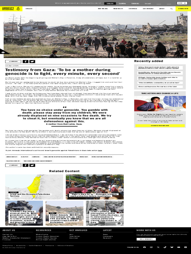 To Be A Mother During Genocide Is To Fight | PDF | Israel | World Politics