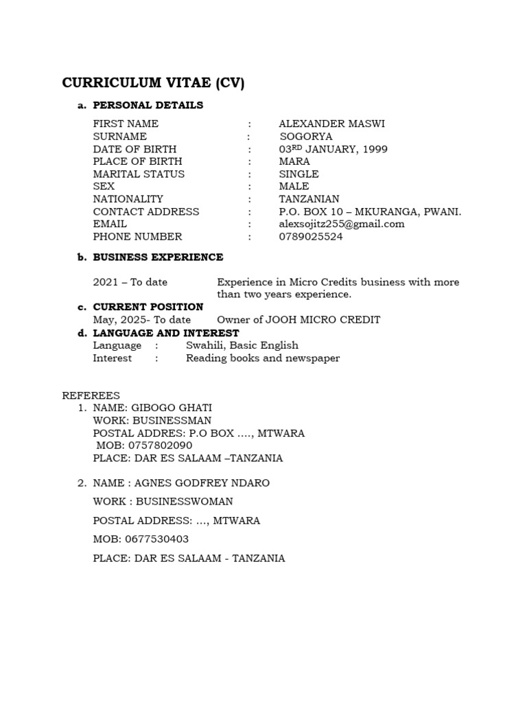 CV Alex | PDF