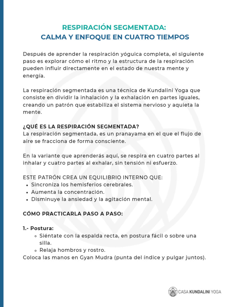 02 Respiración Segmentada | PDF